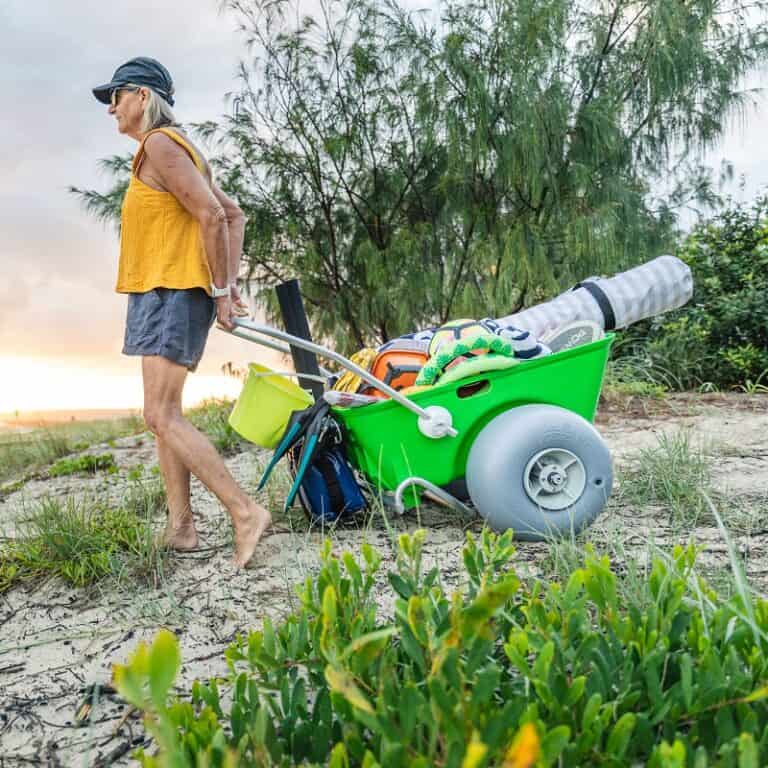 Wheeleez™ Beach Cart Green - Wheeleez, Inc. | Wheeleez™ low-pressure wheels
