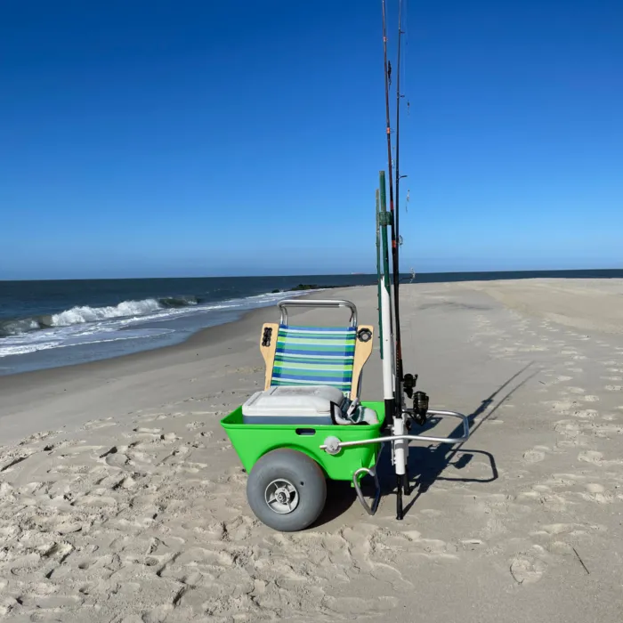 Wheeleez™ Beach Cart Green - Wheeleez, Inc. | Wheeleez™ low-pressure wheels
