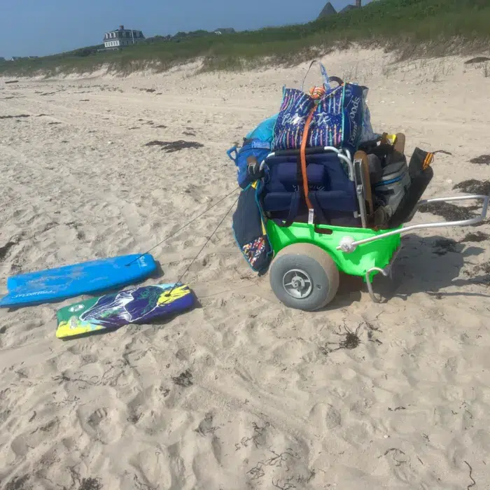 Wheeleez™ Beach Cart Green - Wheeleez, Inc. | Wheeleez™ low-pressure wheels
